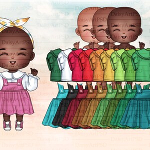 Chibi Girl Clipart, Cute Kids, Customizable Design PNG (digital ...