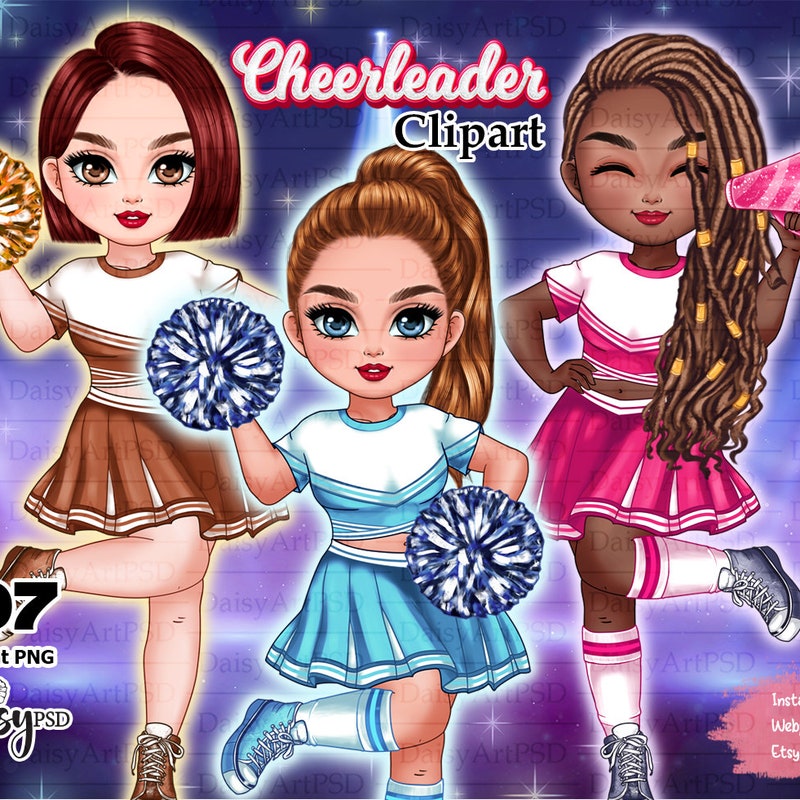 Cheerleader Clip Art - Etsy