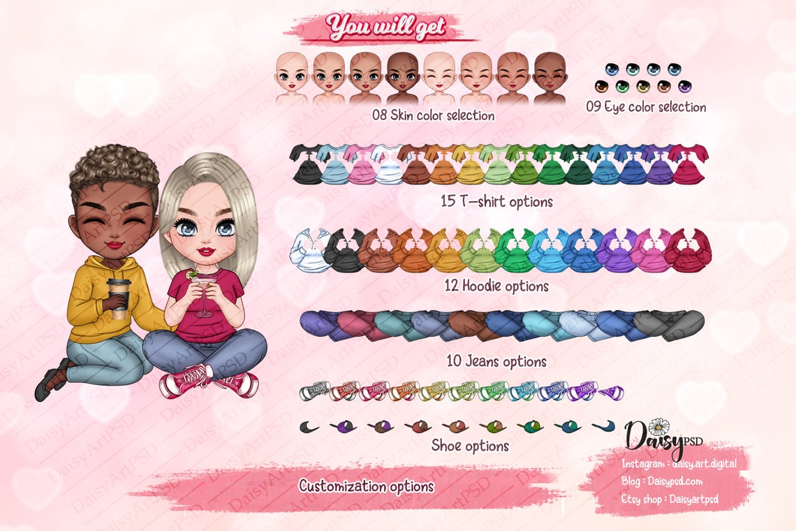 Friends Chibi Clipart, Soul Sisters PNG (digital Download) - Etsy