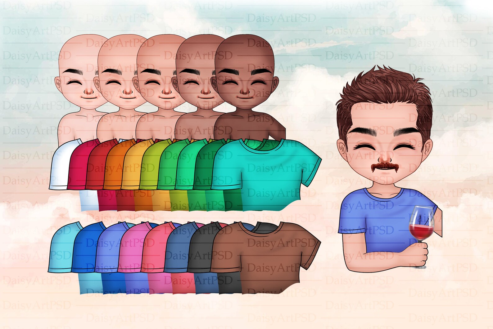 Family Chibi Clipart. Family Meal. Custom Family Portrait. Mom - Etsy