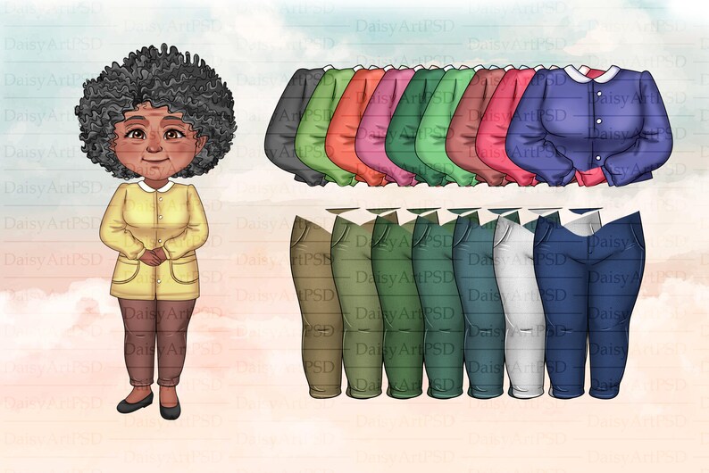 Grandmother Chibi Best Friends Old Ladies Clipart Besties - Etsy