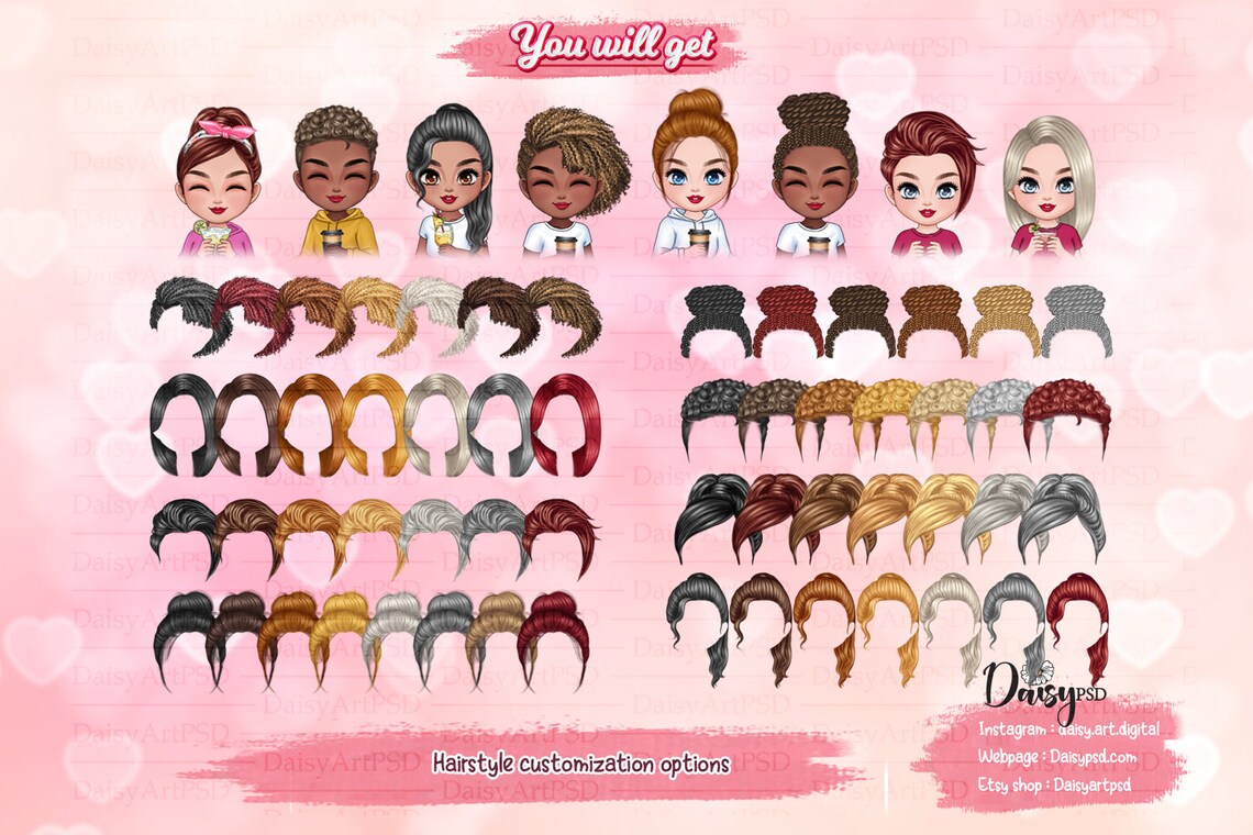Friends Chibi Clipart, Soul Sisters PNG (digital Download) - Etsy