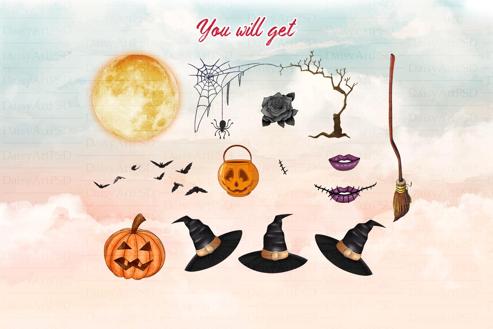 Best Friend Halloween Chibi Clipart Witch Sisters Cute - Etsy