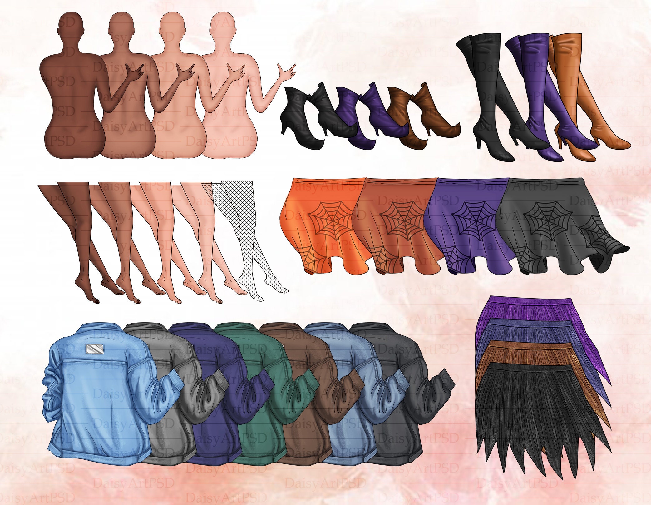 Best Witch Halloween Custom Printable Clipart. Girls With | Etsy