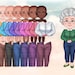 Grandmother Chibi Clipart, Best Friends PNG (136 Elements) - Etsy