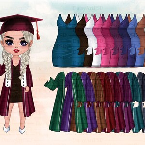 Graduation Chibi Clipart, Graduating Cute Girls, Graduations Hat ...