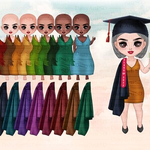 Graduation Chibi Clipart, Graduating Cute Girls, Graduations Hat ...