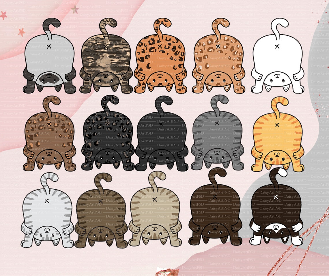 Cats Clipart funny Cats. Pet Clipart Full - Etsy
