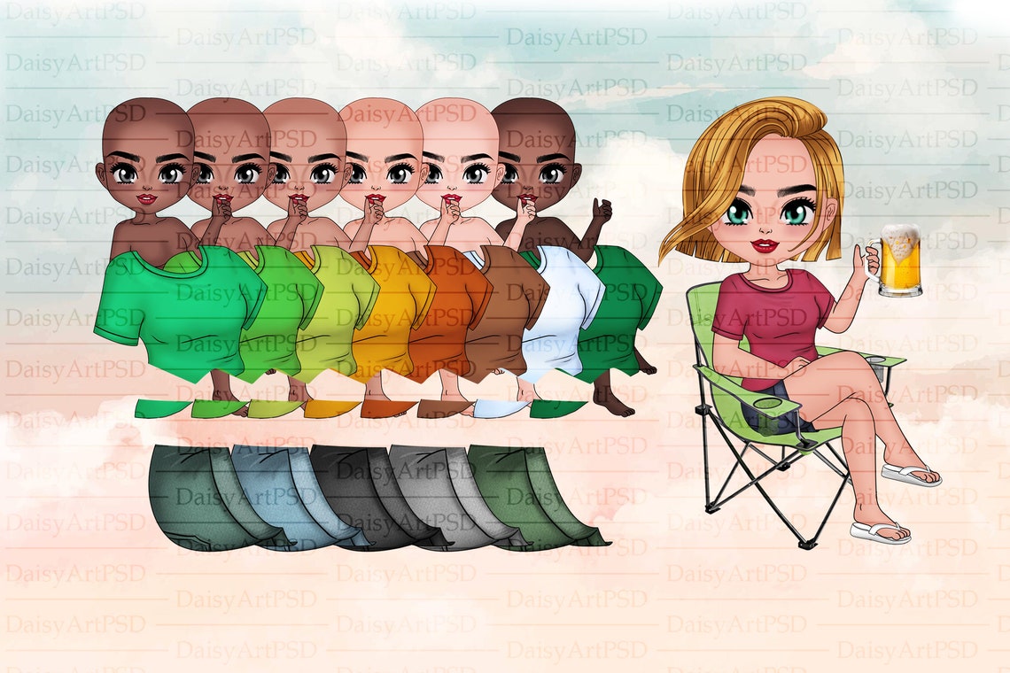 Camping Clipart: best Friends Chibi. Summer - Etsy