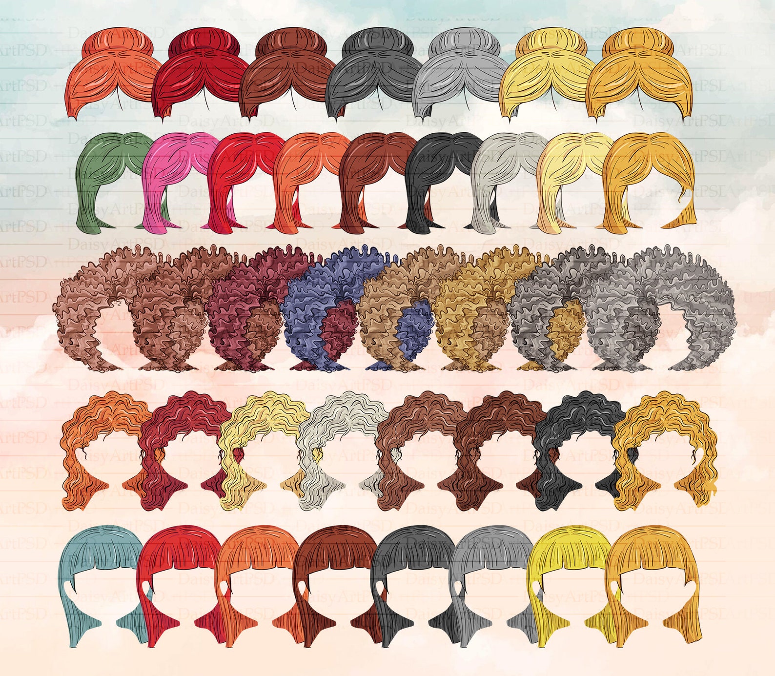 Best Friends Chibi Cute Clipart Besties Clipart Cocktails | Etsy