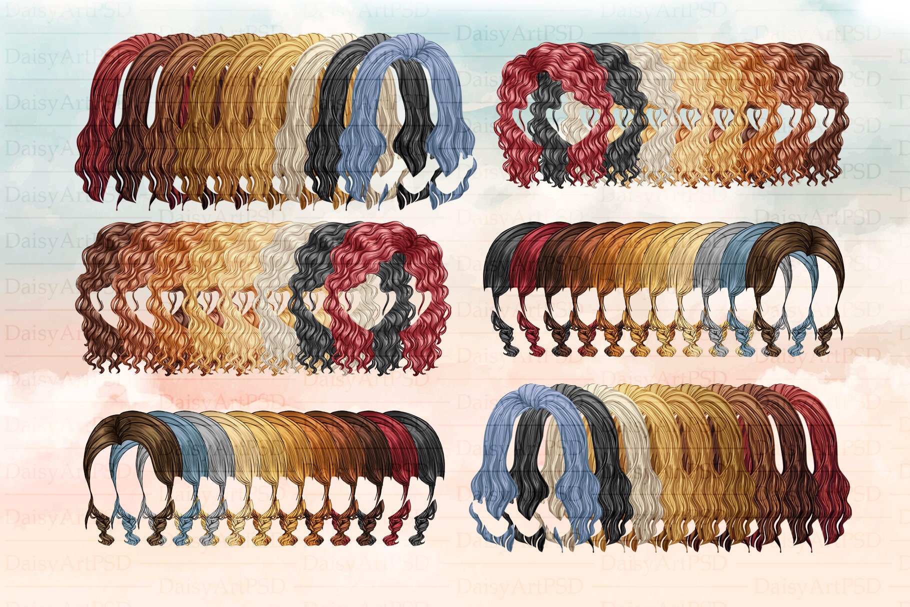 Summer Girl Best Friends Chibi Cute Clipart Besties Clipart - Etsy