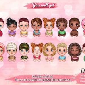 Chibi Children Clipart, Cute Kids PNG (digital Download) - Etsy