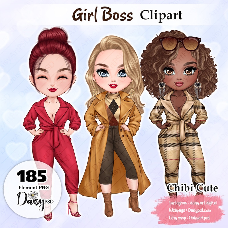 Girl Boss Clipart - Etsy