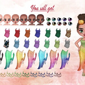 Summer Beach Girls Chibi Clipart, Best Friends PNG (digital Download ...