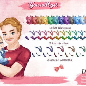 Father's Day Clipart: Dad & Baby PNG (digital Download) - Etsy