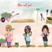 Spring Garden Chibi Clipart, Fashion Garden Girls, Gardening Girl ...