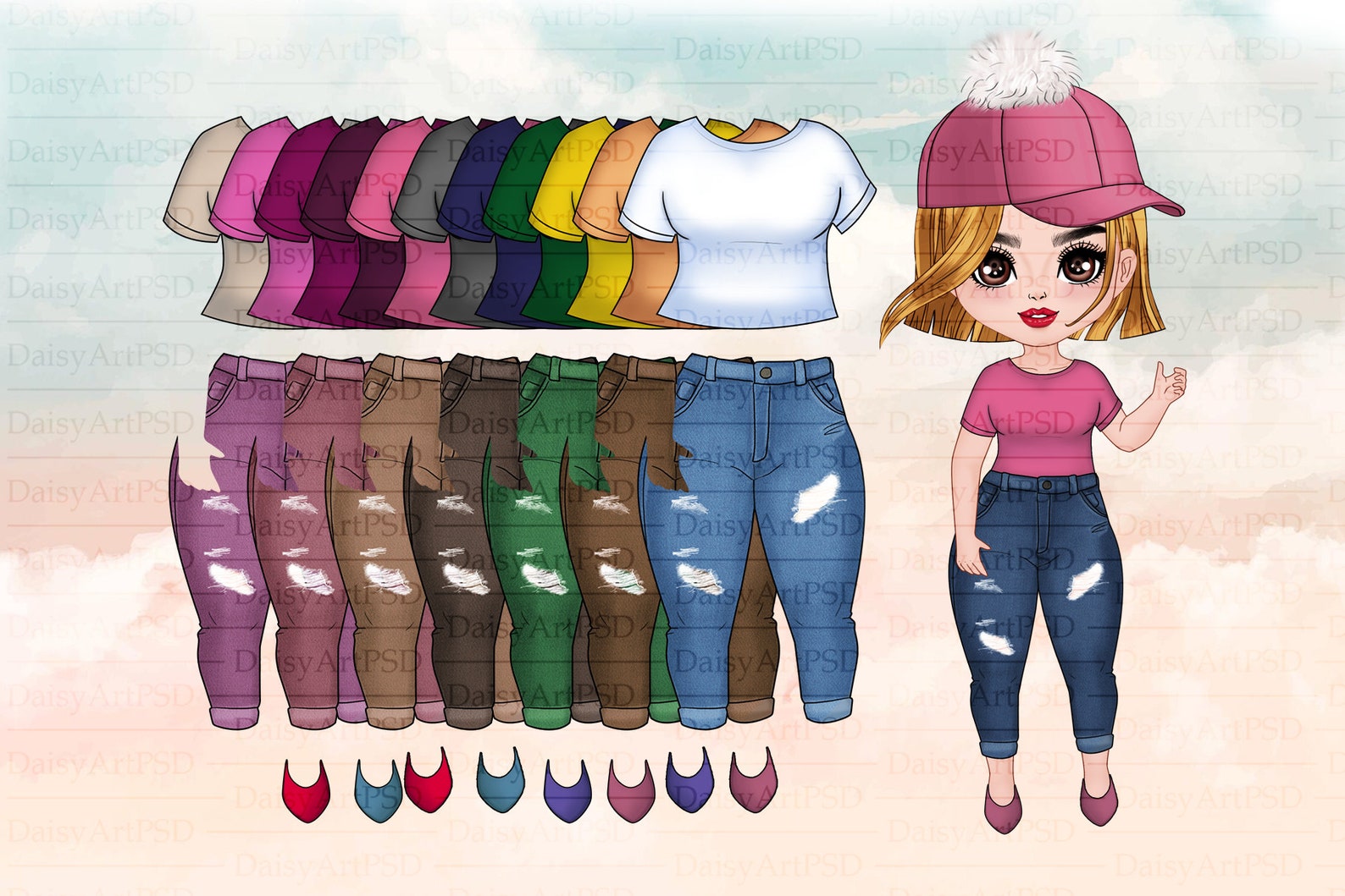 Best Friends Chibi Cute Clipart Besties Beer Clipart Fashion - Etsy