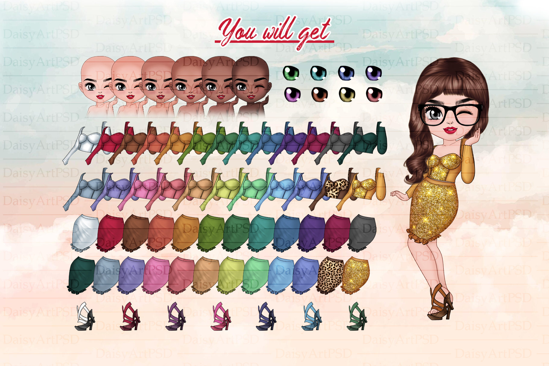 Best Friends Chibi Cute Clipart Naughty Girl Girl Winking - Etsy