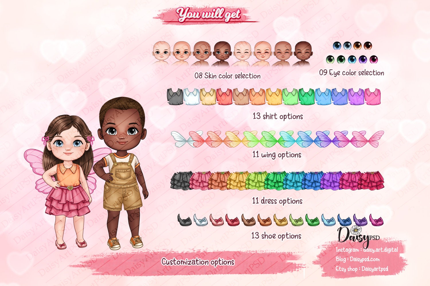 Cute Children Chibi Clipart, Family PNG (digital Download) - Etsy