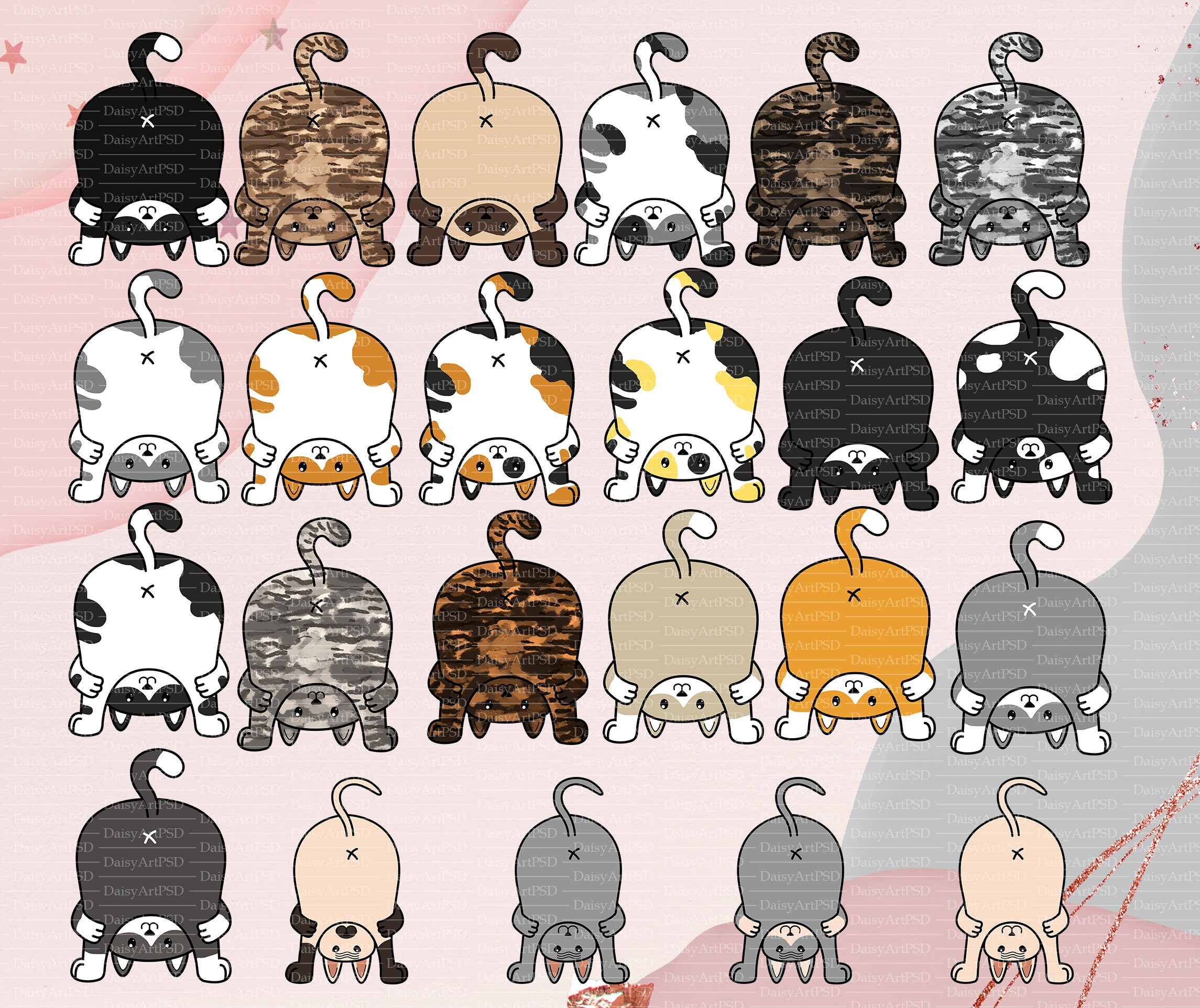 Cats Clipart funny Cats. Pet Clipart Full - Etsy