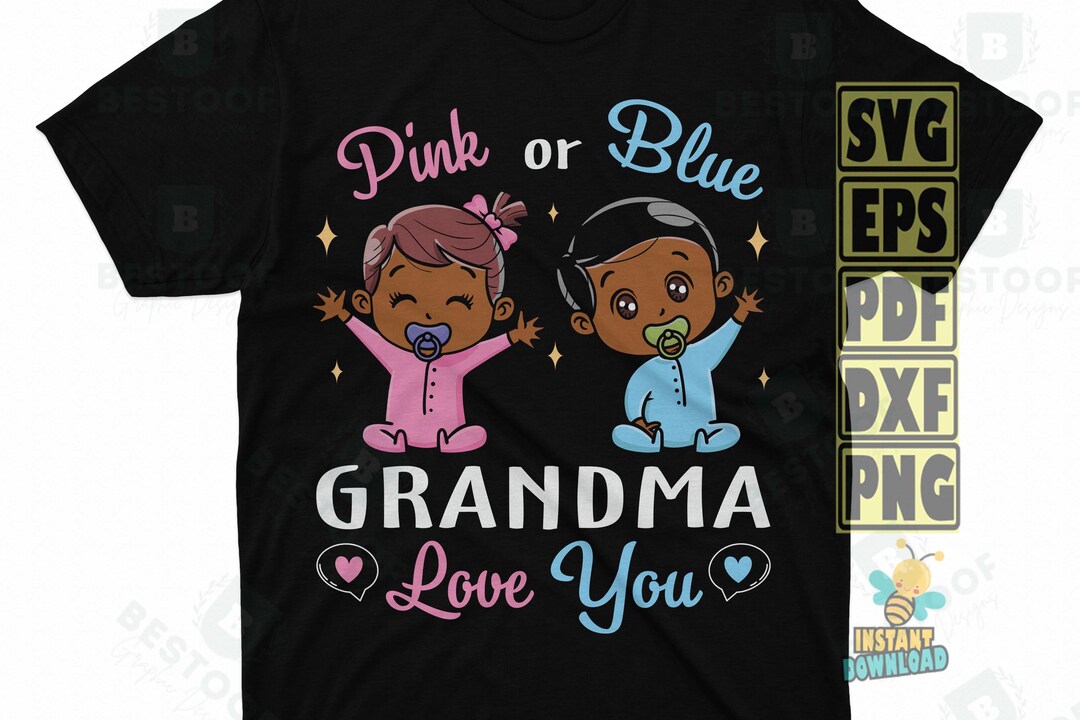 Pink or Blue Grandma Love You, Gift for Pregnant Women, Pregnancy ...