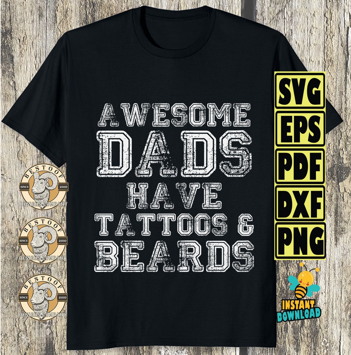 Father's Day Bearded Dad SVG Cutting File My Dad is - Etsy