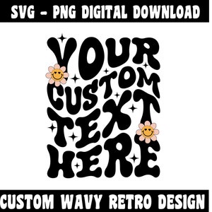 Custom Wavy Text Svg Personalized Svg Custom Wavy Font Svg - Etsy