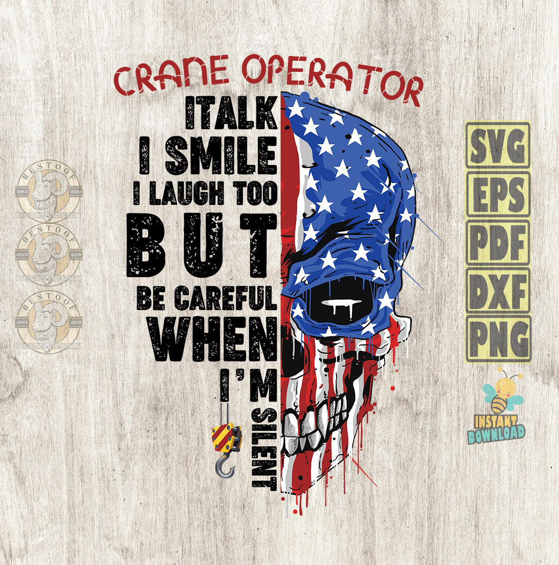 Crane Operator And Skulls