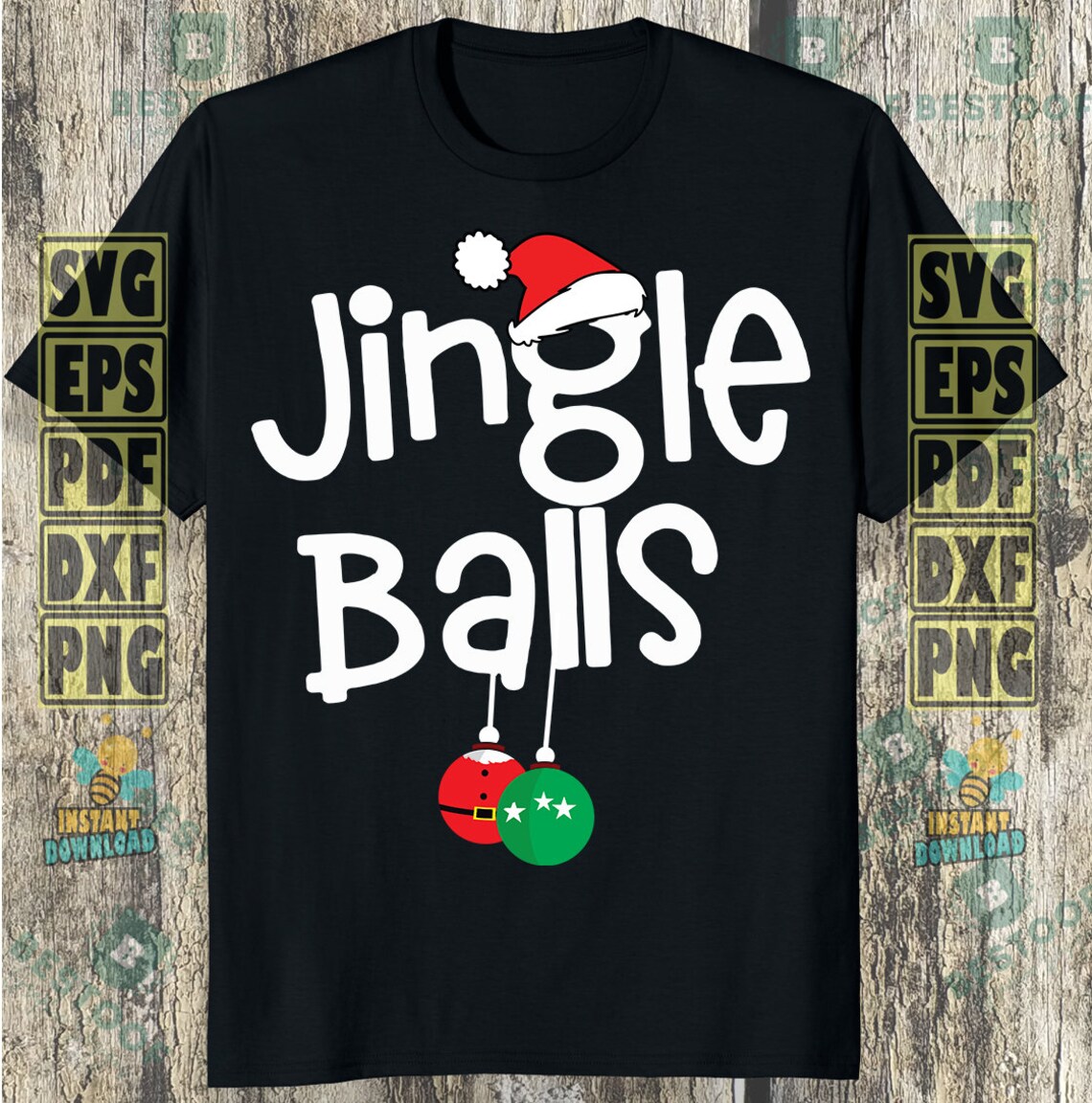 Jingle Balls Tinsel Tits Svg Png Digital Download Chest Nuts Etsy
