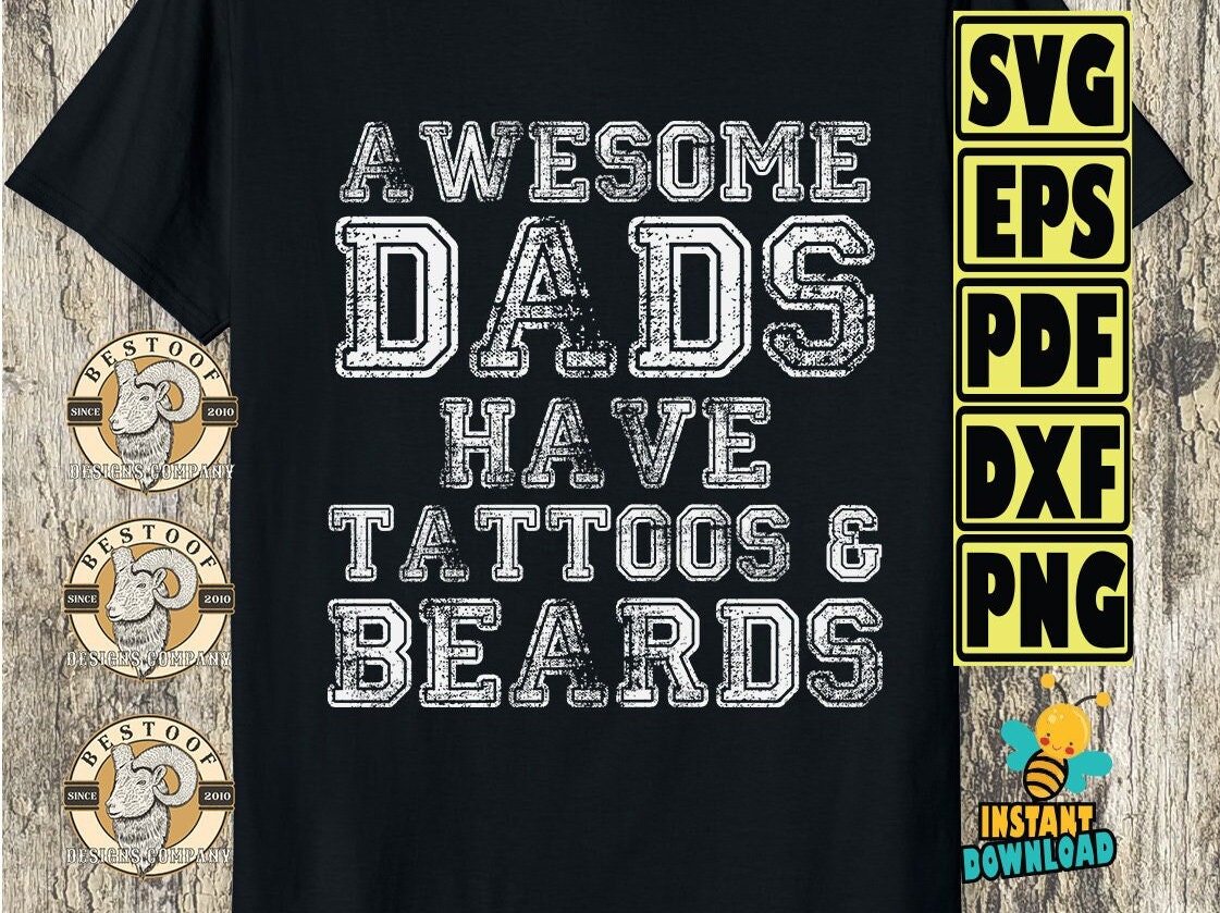 Father's Day Bearded Dad SVG Cutting File My Dad is - Etsy
