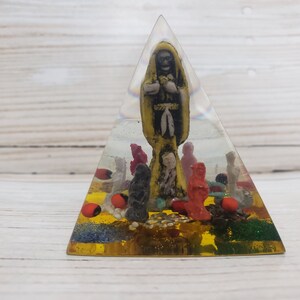 Santa Muerte Yellow Pyramid Clear Transparent Seven Colors Travel ...