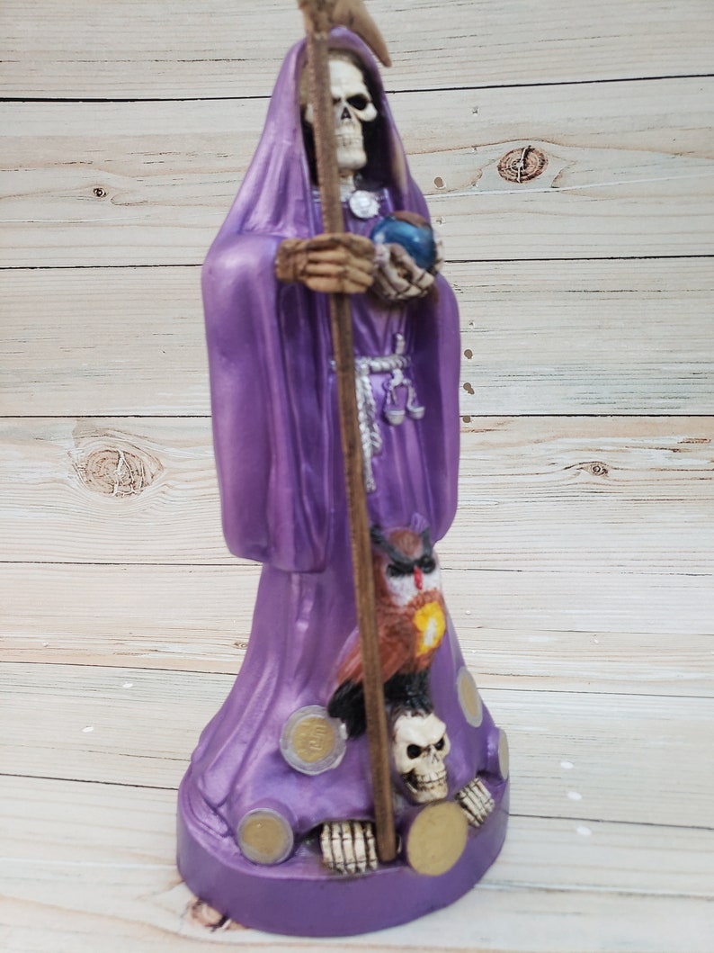 Santa Muerte Color Purple 13 Holy Death Sculpture / Grim - Etsy