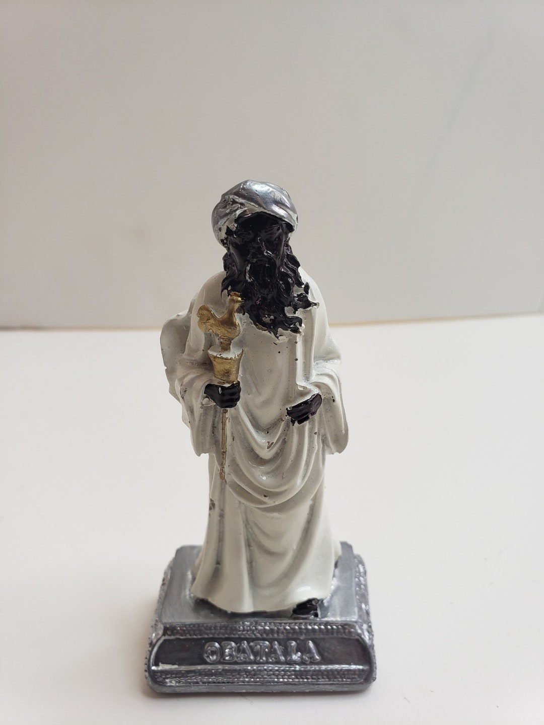 Orisha Obatala 5" Statue Santeria Yoruba 7 African Powers Estatua Magia ...