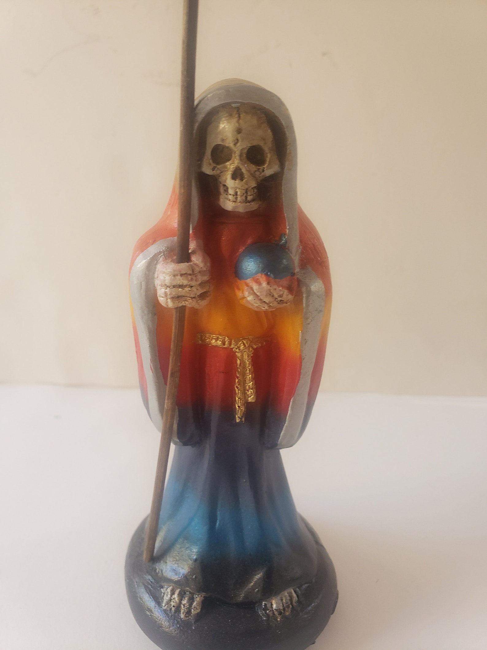 Santa Muerte Color Rainbow Size 7 Holy Death Statue / | Etsy
