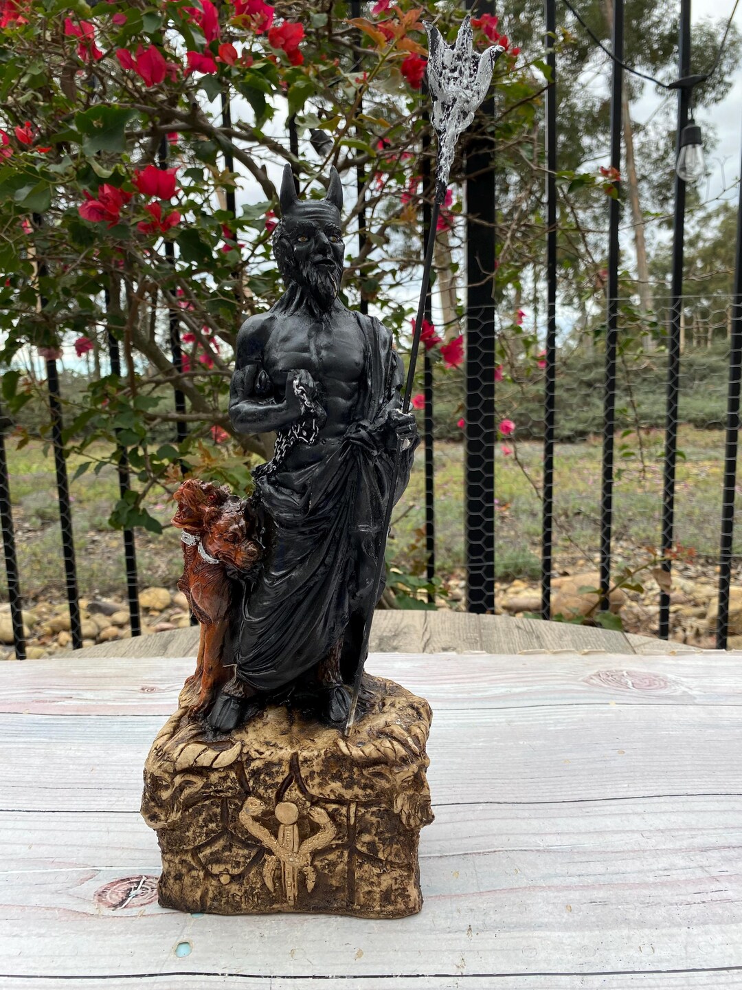 Satan 14" X 5" Color Black / Resin/ Devil / Evil / Statue Figurine ...