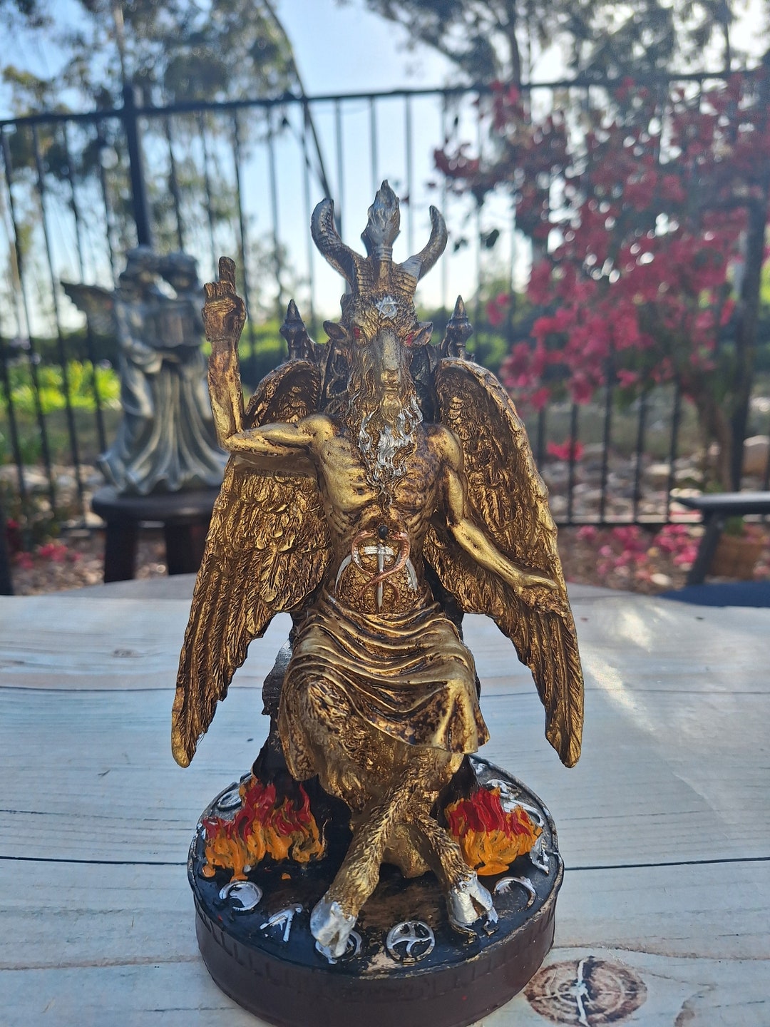 Templar Sabbatic Goat Baphomet Satan Gold 10"x6" / Devil / Evil ...