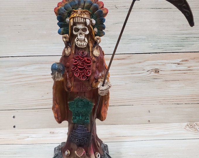 Santa Muerte Bendesida Azteca - 16" Color Brown - Rainbow - Holy Death ...