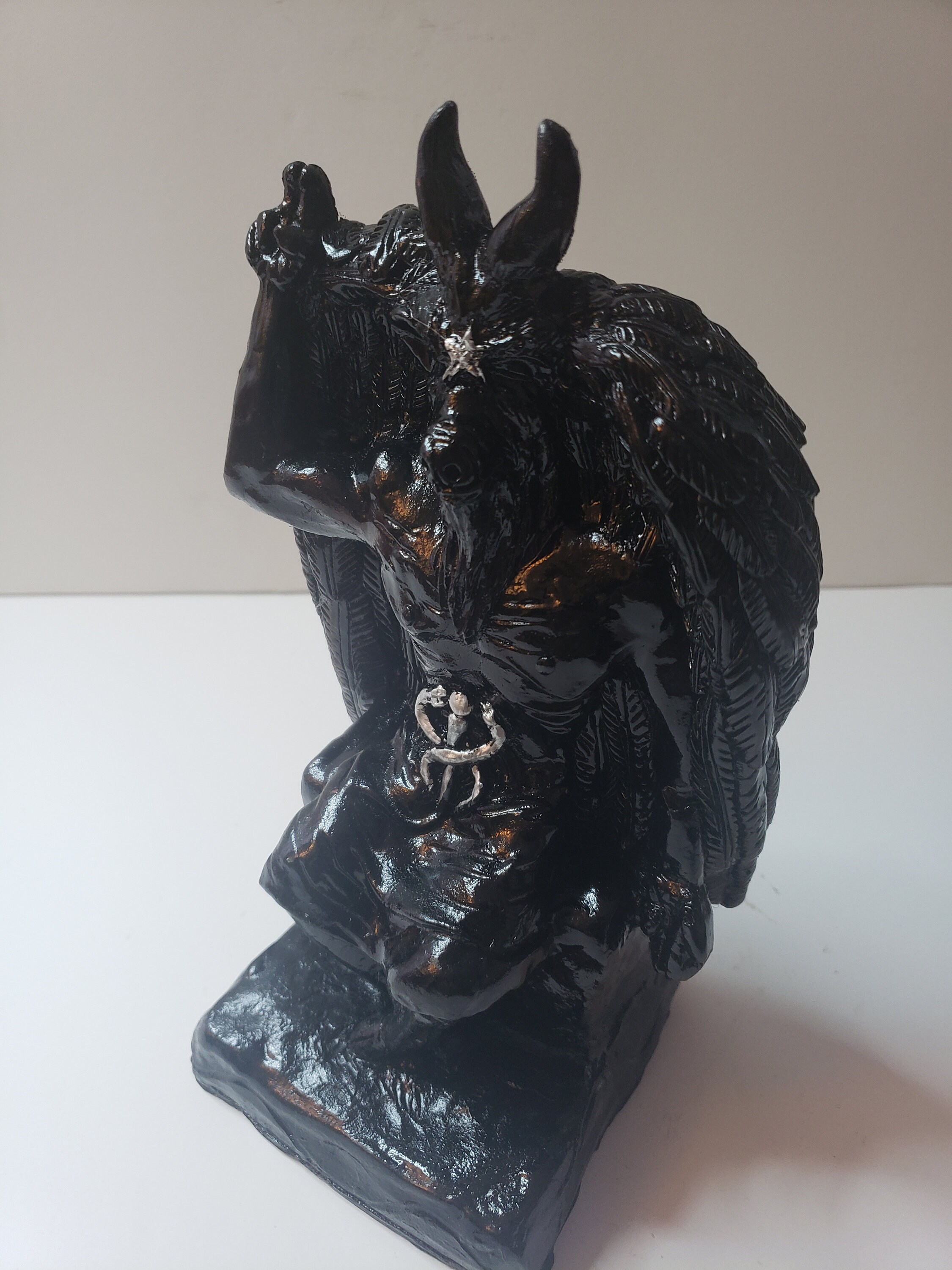 Handmade Resin Baphomet Sabbatic Goat Statue - 10" X 6" - Etsy