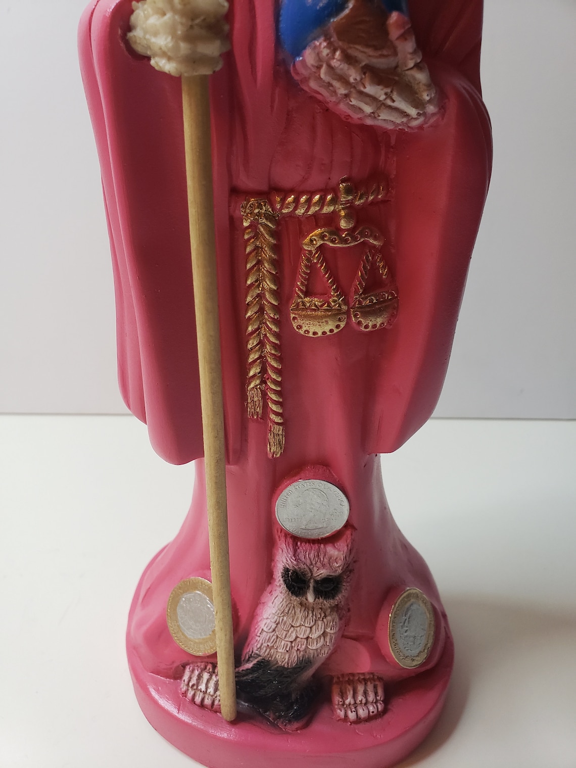 Santa Muerte Color Pink 13 Holy Death Statue / Grim | Etsy