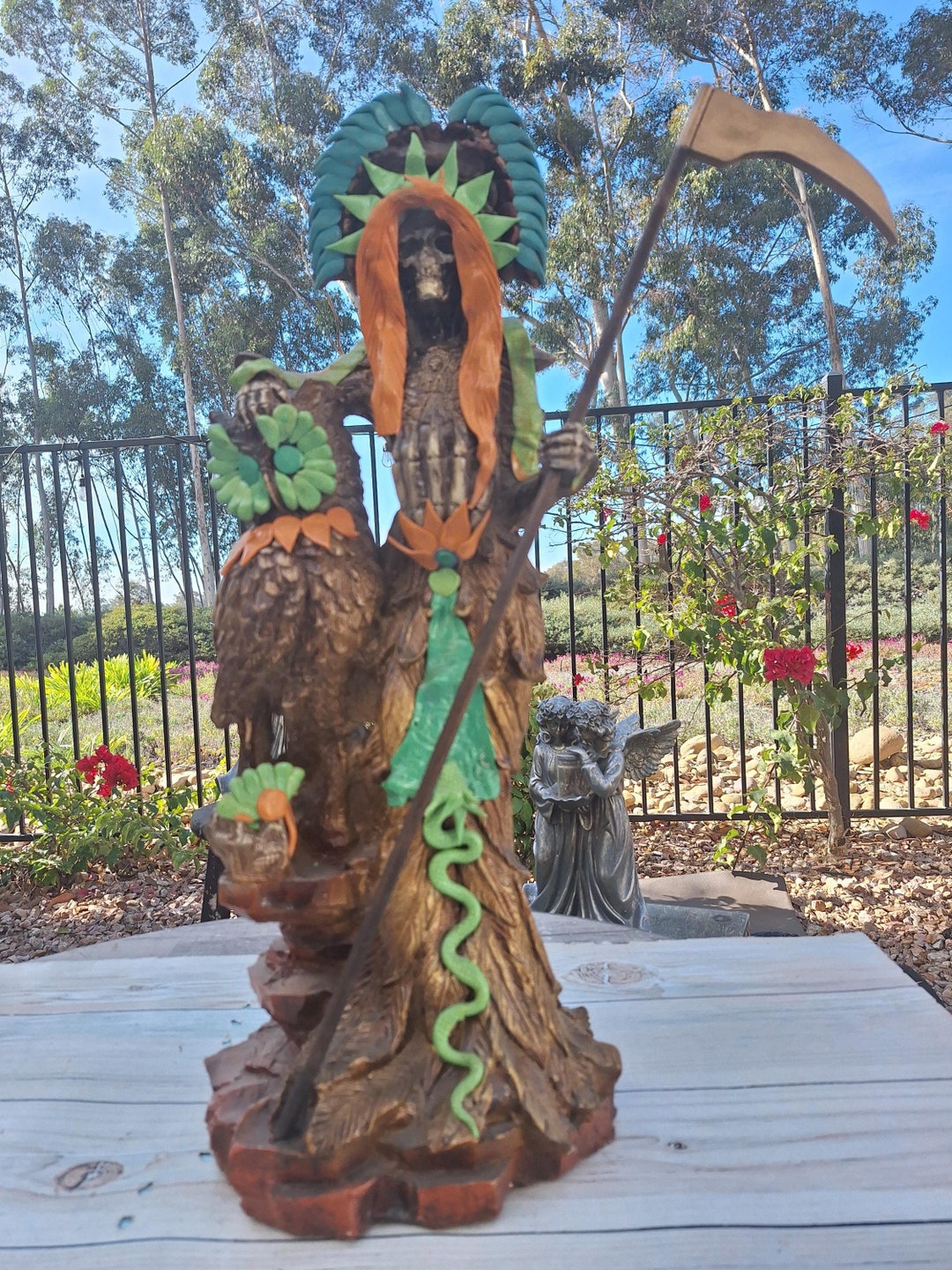 Santa Muerte Statue: 25" Holy Death, Aztec Grim Reaper - Etsy