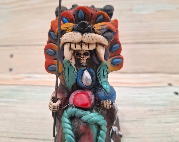 Santa Muerte Bendesida Azteca 5x3 Color Gold Rainbow Holy Death Fix ...