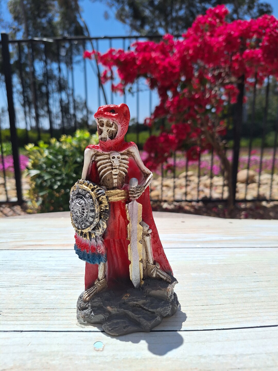 Santa Muerte Color Red 7" Holy Death Statue / Grim Reaper / Aztec ...