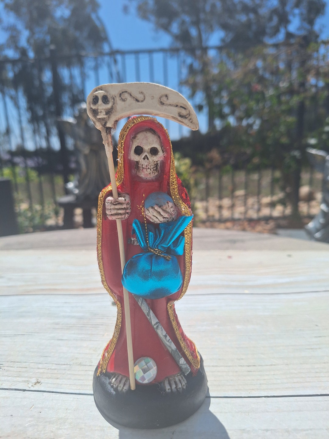 Santa Muerte Color Red Dressed 7.5 Holy Death Statue /grim Reaper ...