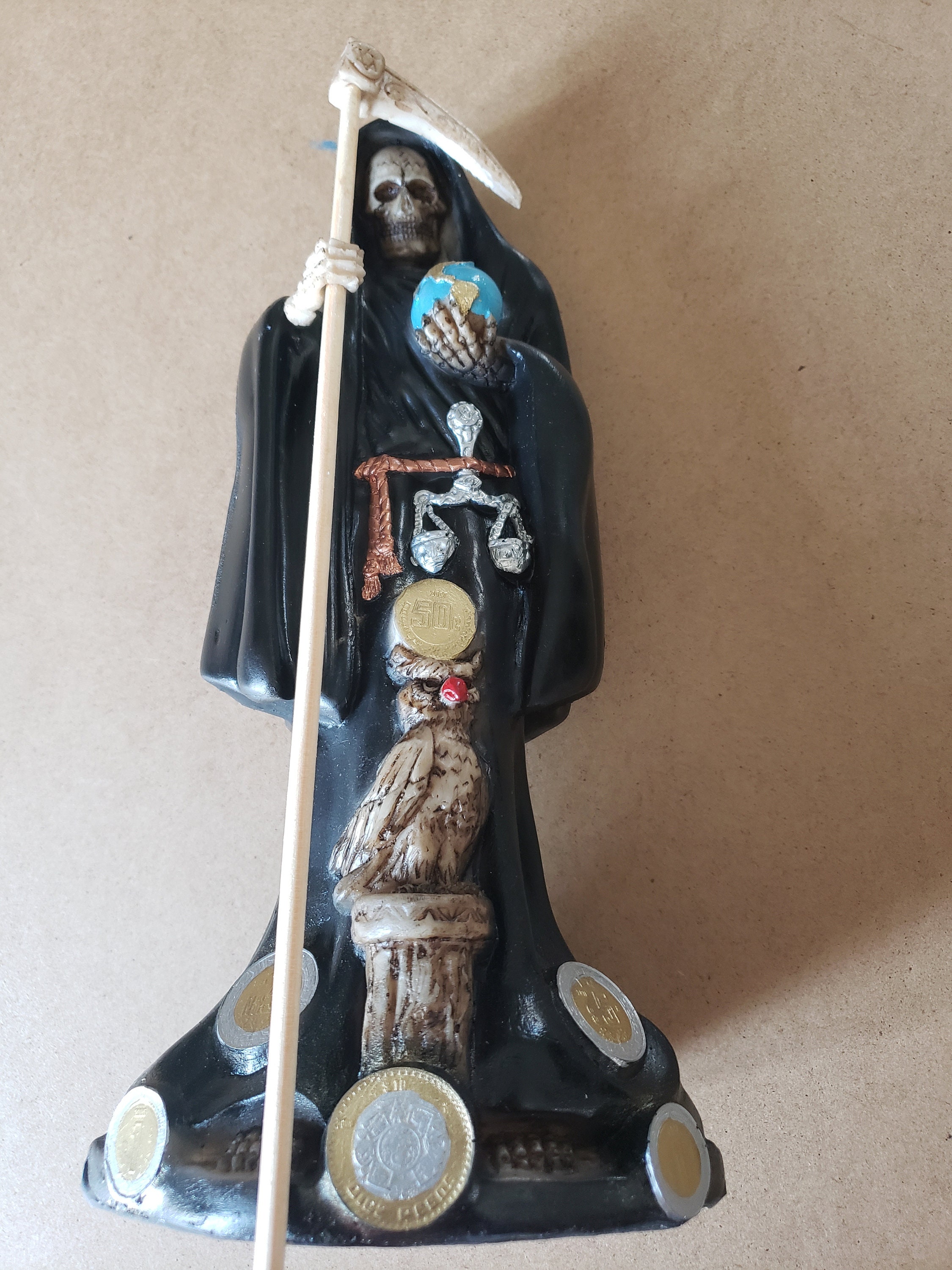 Santa Muerte Color Black 12 Holy Death Statue / Grim | Etsy