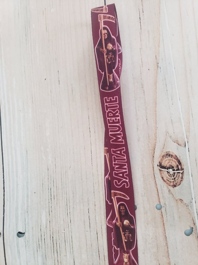 Santa Muerte Purple Lanyard Keychain - Brujeria - Etsy