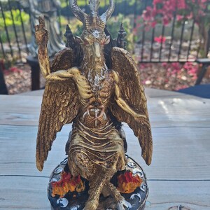 Templar Sabbatic Goat Baphomet Satan Gold 10"x6" / Devil / Evil ...