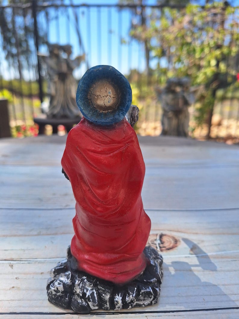 Santa Muerte Bendesida Azteca - 6" X 4" Red Holy Death Fix - Grim ...
