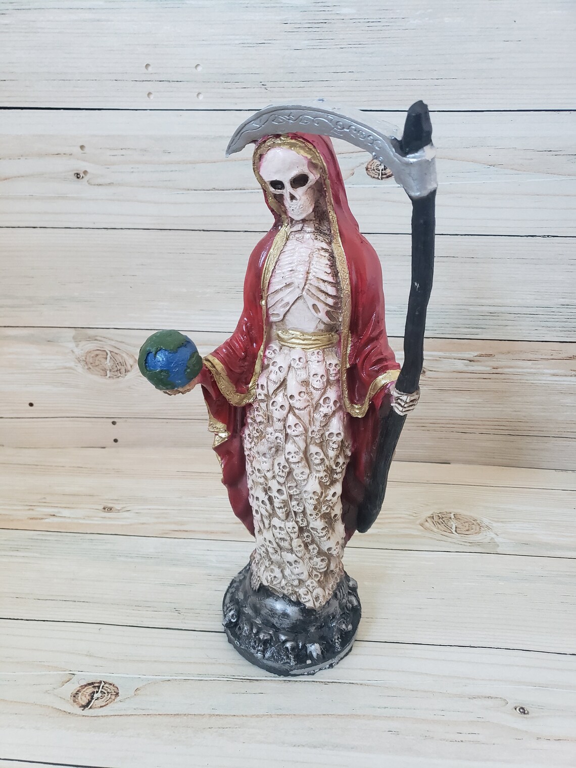 Santa Muerte Color Red Size 17 Holy Dead Statue / Grim - Etsy