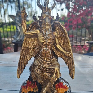 Templar Sabbatic Goat Baphomet Satan Gold 10"x6" / Devil / Evil ...