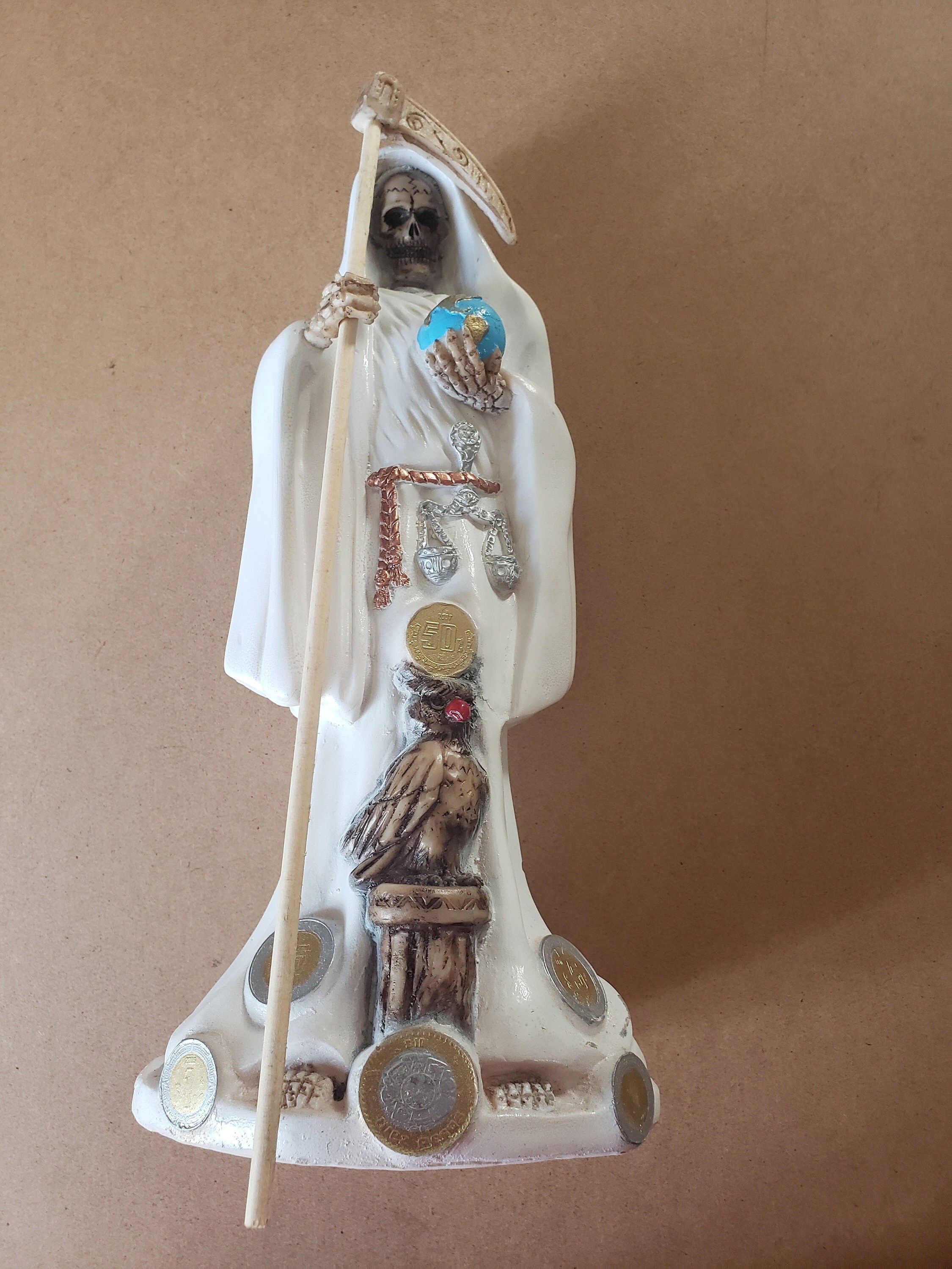 Santa Muerte Color White Size 12 Holy Dead Statue / Grim - Etsy Nederland